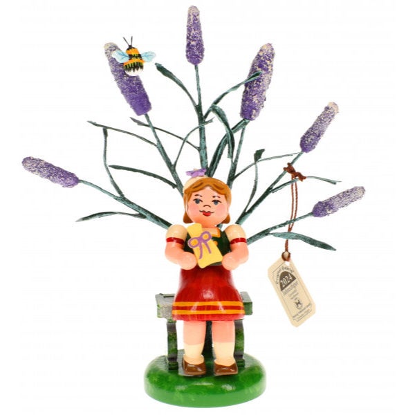 Hubrig Volkskunst Annual Figurine 2024 Lavender | German Gift House