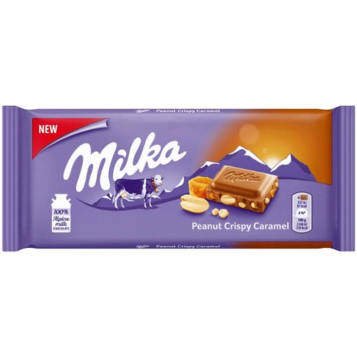Milka Chocolate Peanut Crispy Caramel | German Gift House