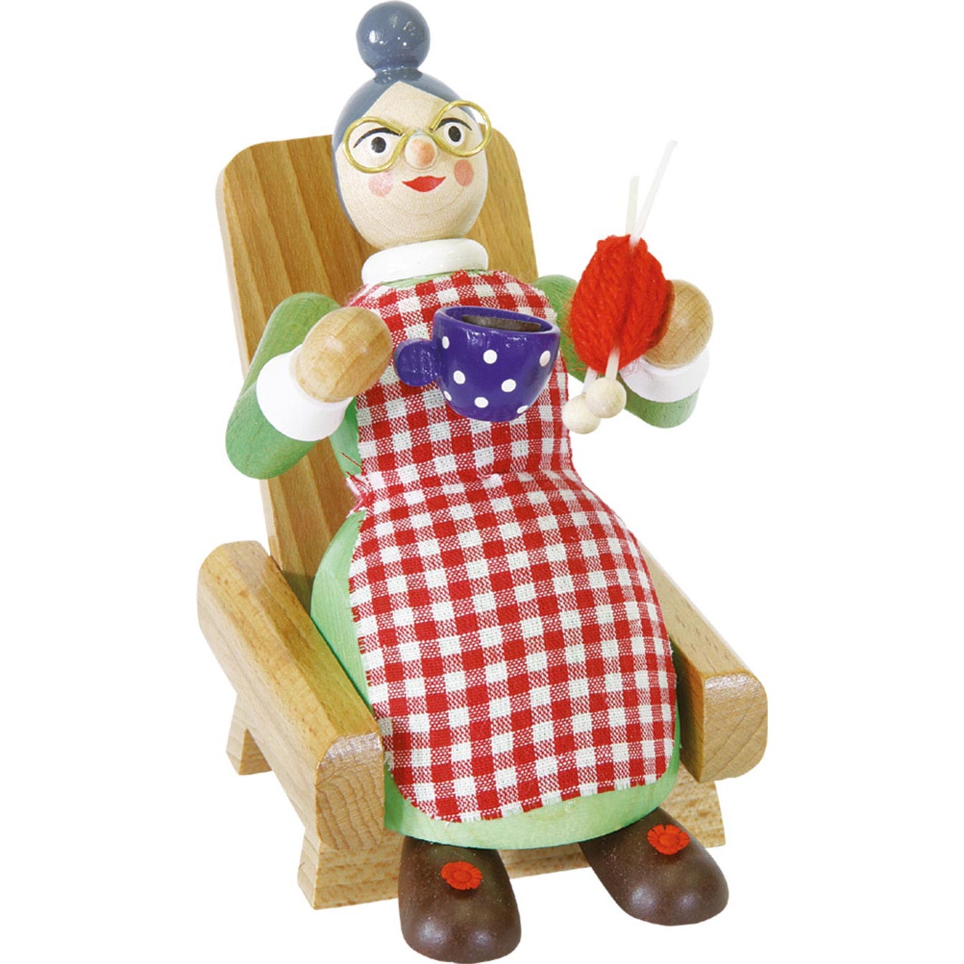 Richard Glaesser Smoker Grandma (26022) | German Gift House
