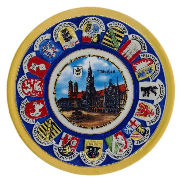Plate Munich with State Crests | German Gift House