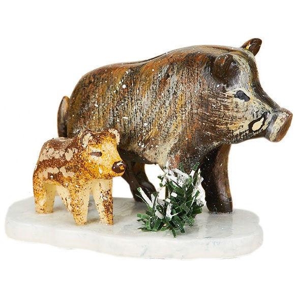 Hubrig Volkskunst Wild Boars | German Gift House